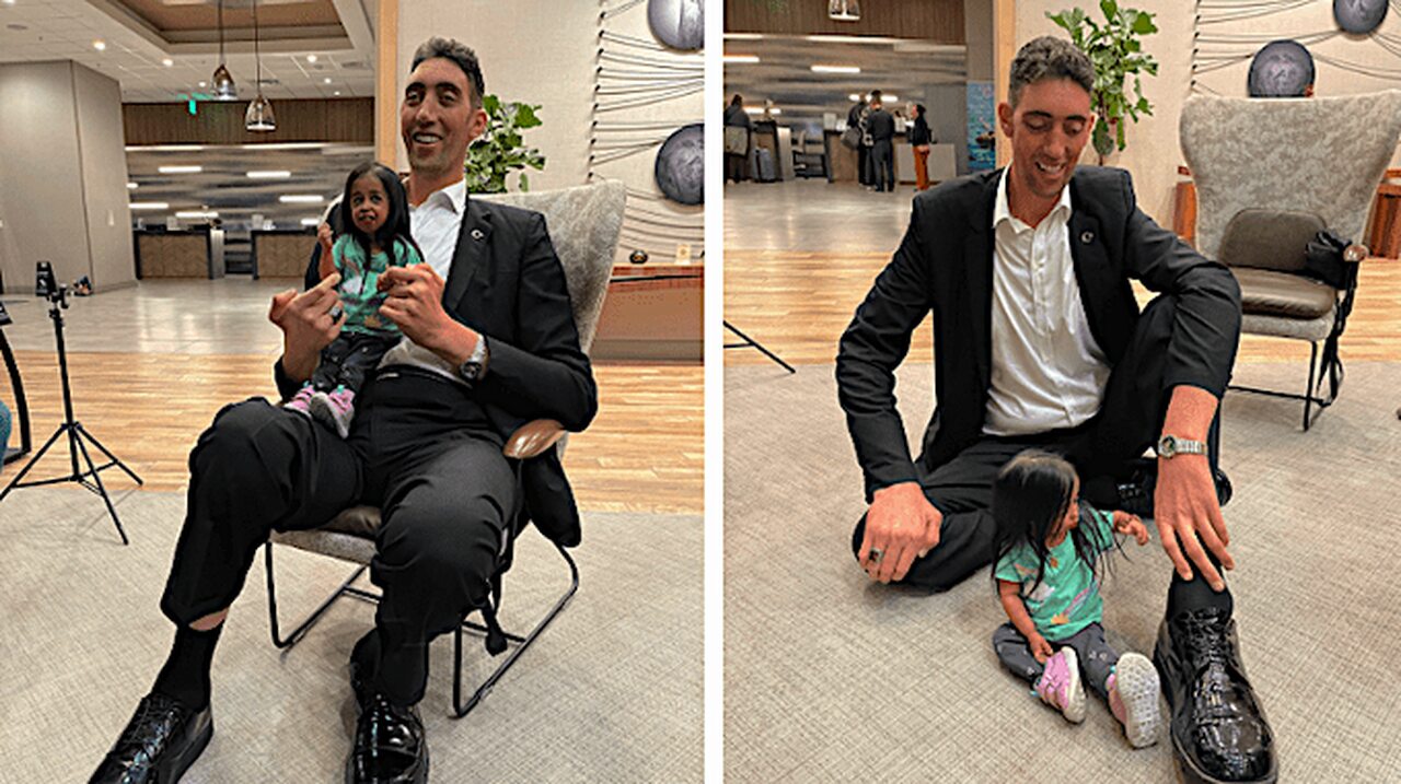 Veja como foi o encontro histórico do homem mais alto do mundo e da ...