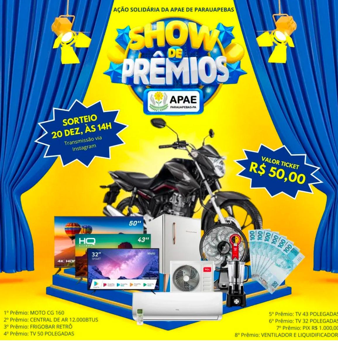 Participe do Show de Prêmios da Apae Parauapebas e Faça a Diferença ...